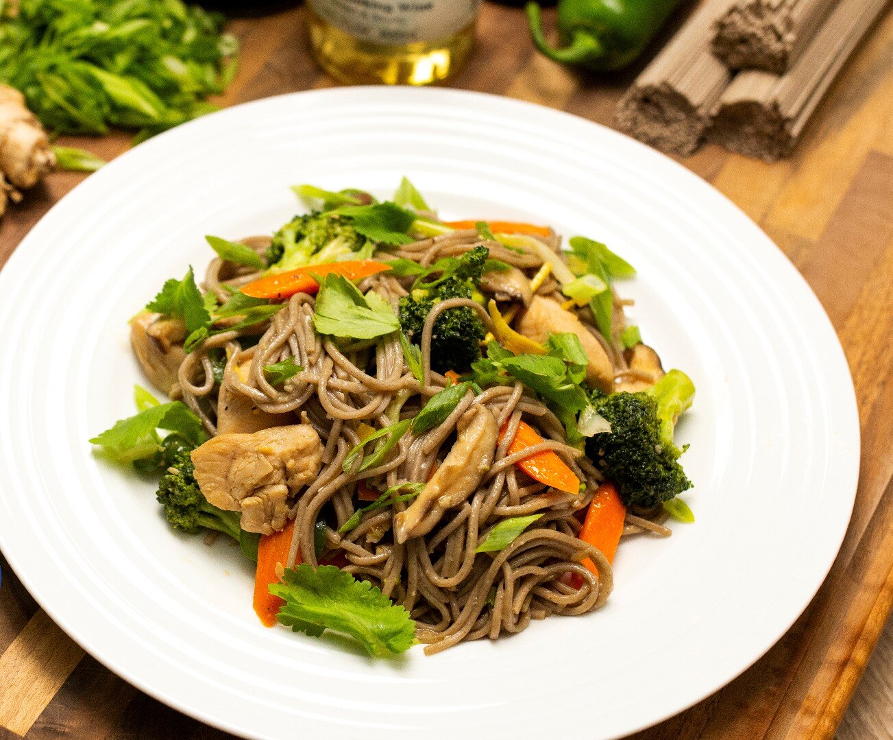 Chicken and Vegetable Soba Noodle Stir Fry | Springer Mountain Farms