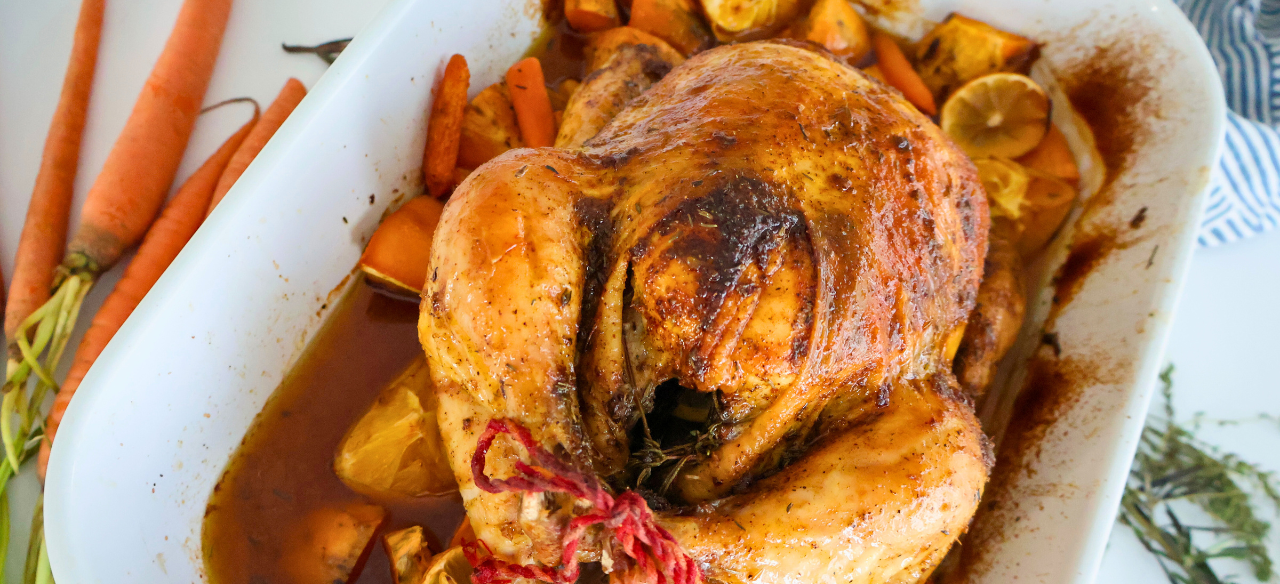 Easy Citrus-Herb Roast Chicken With Vegetables | Springer Mountain Farms