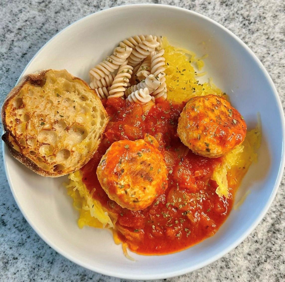 Parmesan Chicken Meatball Power Bowl | Springer Mountain Farms